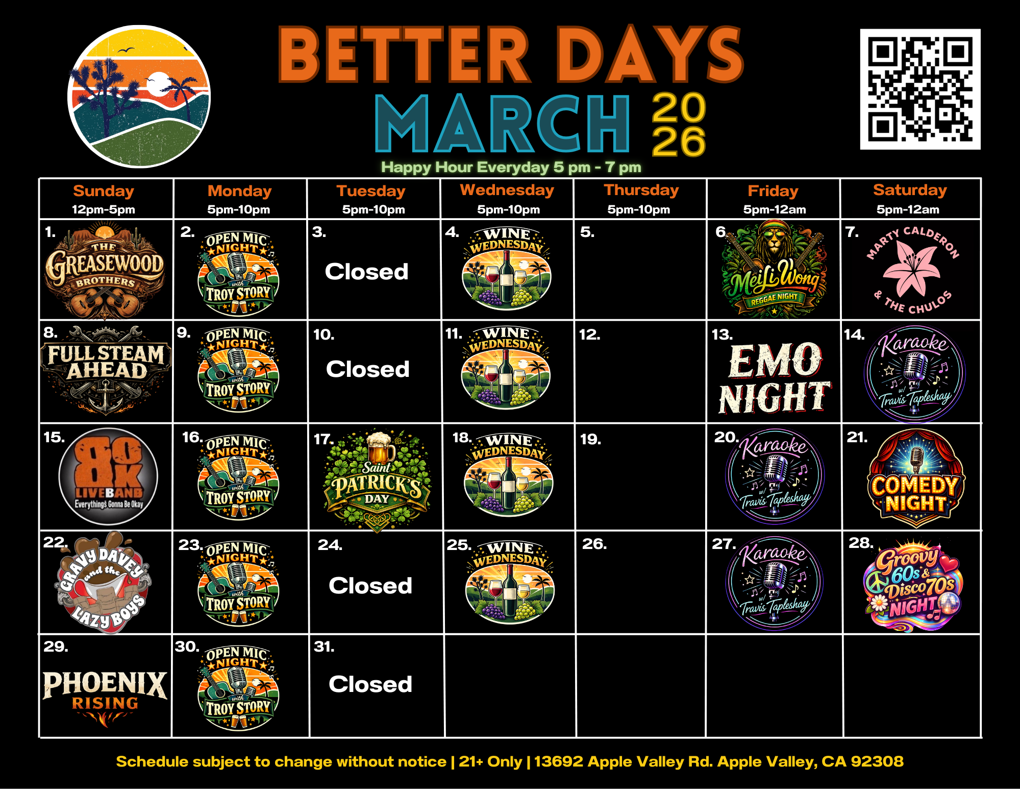Better Days Beer Wine Lounge Bar Apple Valley California